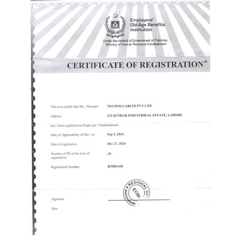 Certification Techno Cables