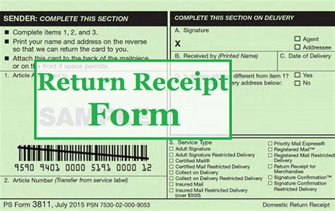 Printable Ps Form 3811 Printable Forms Free Online