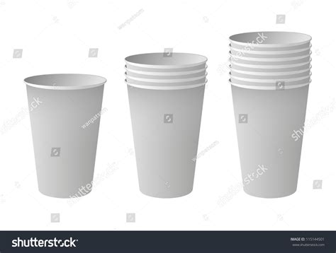 Paper Glass Vector On White Background Stock Vector Royalty Free 115144501 Shutterstock