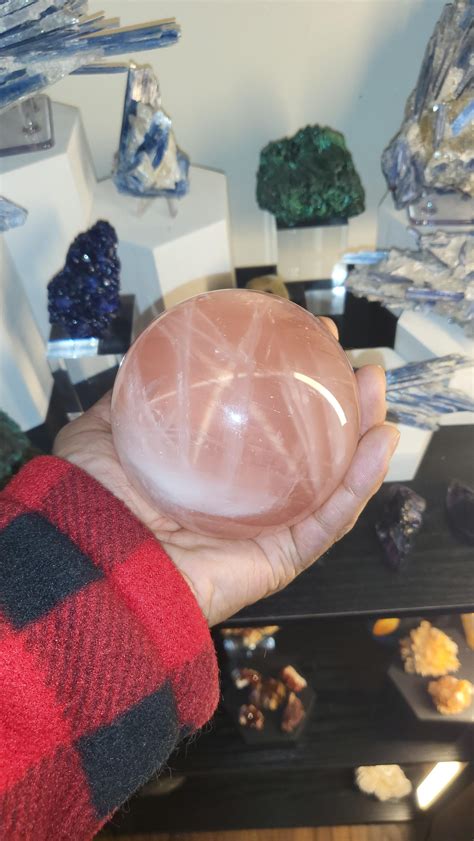 Rose Quart Sphere W Asterism Rmineralporn