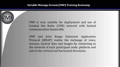 Vmf Message Standard Vmf Data Protocol And Use Cases In Tactical