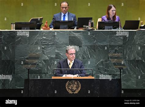 Belgian Prime Minister Bart De Wever And Delivers A Speech During The