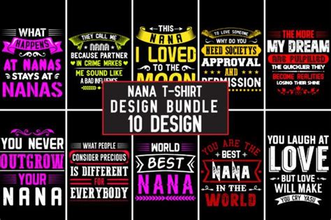 Nana T Shirt Design Bundle Graphic By Mninishat · Creative Fabrica