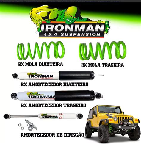 Kit Suspensão Ironman Nitrogas Para Wrangle Tj 1996 A 2007 4x4 Store Brasil