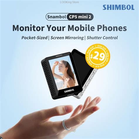 Shimbol Cp5 Mini 2 Téléphone Selfie Moniteur Hd Selfie écran Format De Poche Pour Iphone Selfie