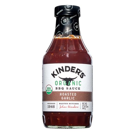 Kinders Organic Roasted Garlic Bbq Sauce Grill Condiments Barbeque