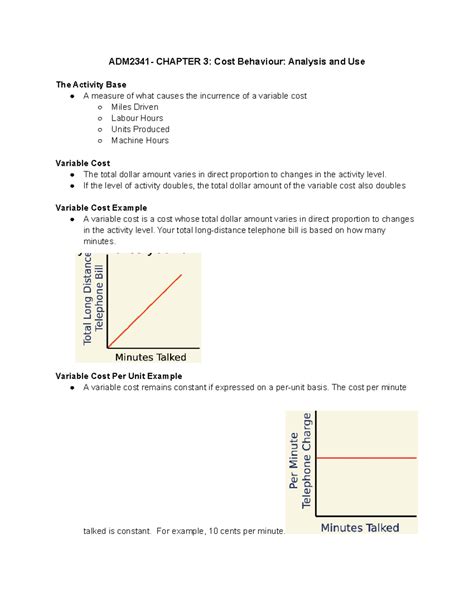 Adm2341 Chapter 3 Cost Behaviour Analysis And Use Psy332h1 U Of T