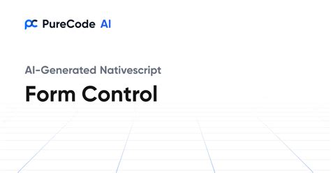 Build And Deploy Nativescript Form Control Quickly