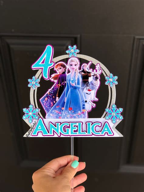 Personalized Frozen 2 Cake Topper Frozen Centerpieces Etsy