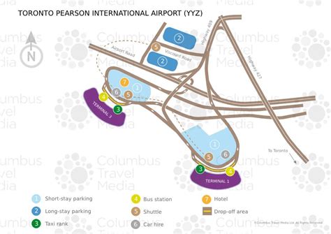 Toronto Pearson Airport Map Map Of Toronto Pearson Airport Canada