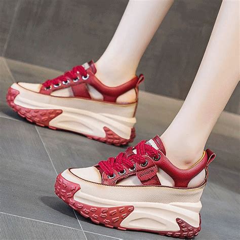 제이스 소가죽 캐주얼 키높이운동화 8cm