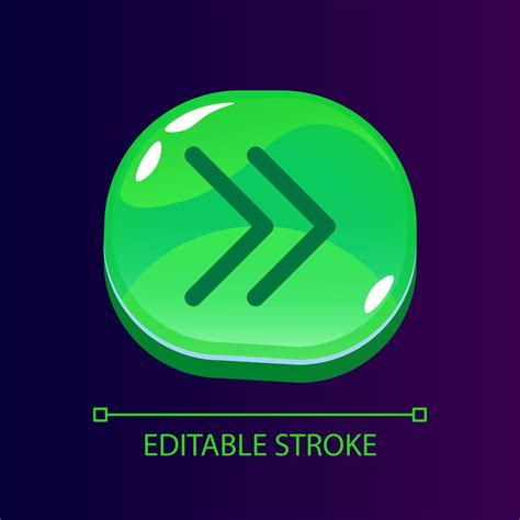 double right side arrow glossy ui button with linear icon control