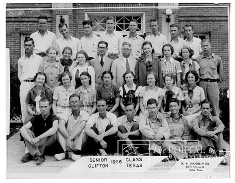 Clifton High School Senior Class Of 1936 The Portal To Texas History