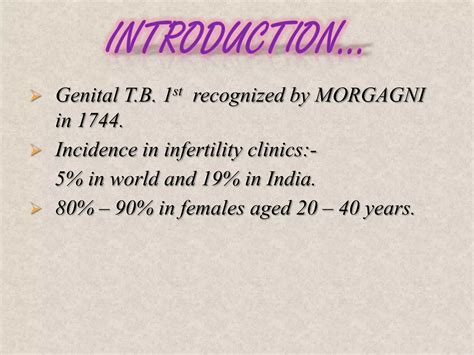 Genital Tuberclosis Pptx Infertility Reproductive Health