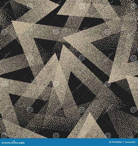Vector Abstract Stippled Weird Seamless Pattern Stock Vector