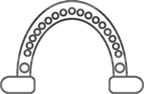 Black Line Art Illustration Hoefijzer 24375963 Vector Art At Vecteezy