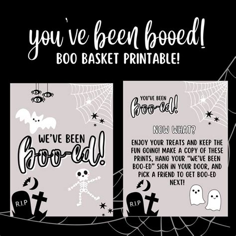 Boo Basket Printable Youve Been Booed Halloween Boo Printable