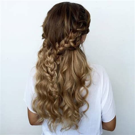 2 French Braids With Curly Ends