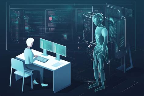 premium ai image ai robot isometric generate ai
