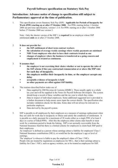 Statutory Sick Pay Form Printable Printable Forms Free Online