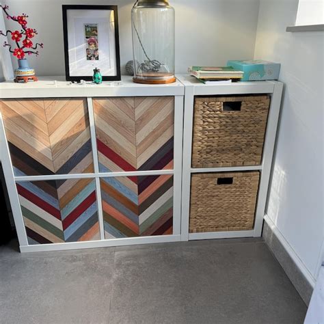 Ikea Kallax Expedit Decal Colorful Wooden Parquet Rack Sticker