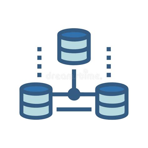 Stylish Database Connection Icon Stock Illustration Illustration Of Futuristic Simplicity