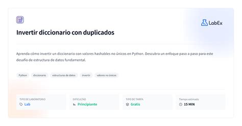 Inversión De Diccionarios En Python Estructuras De Datos Labex