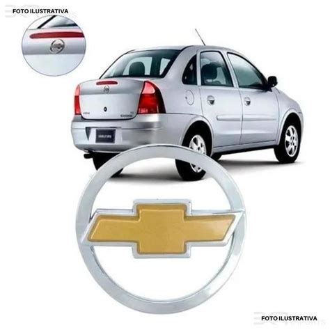 Emblema Logo Mala Gm Gravata Corsa Sedan 0215 Cdourado Bkr Imports