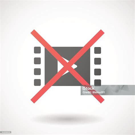 Not Allowed Icon With A Multimedia Sign Stock Illustration Download