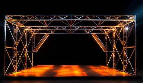 Premium Ai Image Photograph Of An Iron Structure With Lights
