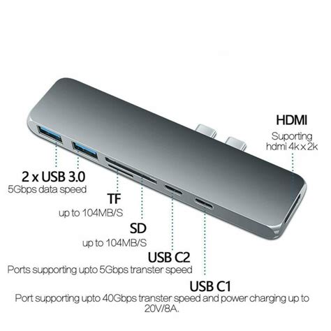 Usb Hub To Multi Usb 3 0 Usb Adapter Dock For Macb Grandado