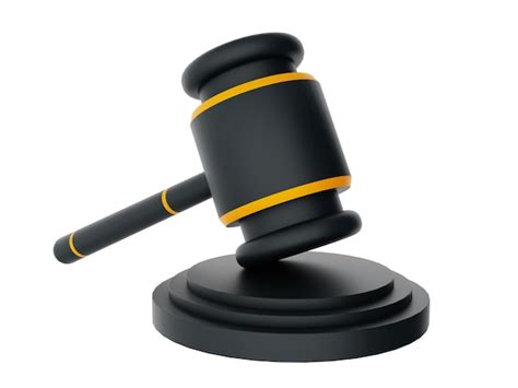 Premium Photo 3d Gavel Front View Judge Hammer