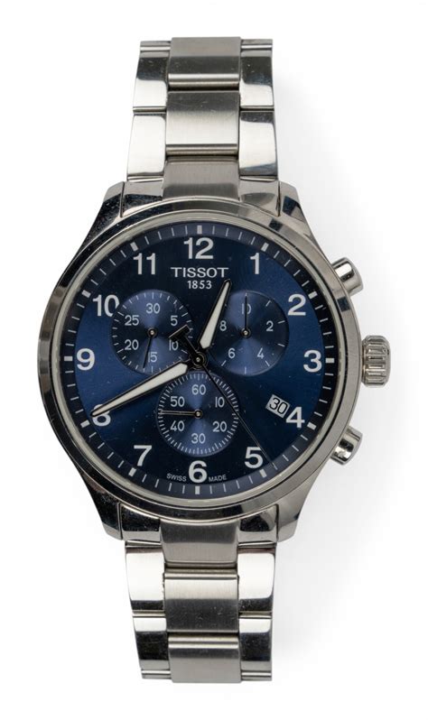 Tissot A T Classic Xl Blue Dial Quartz Chronograph Gentlemans