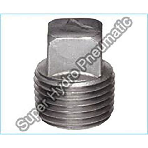 Mild Steel Square Plug Standard Size Silver Finish Ideal For