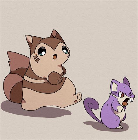 Furret And Rattata Pokemon Drawn By Kemosuk Danbooru