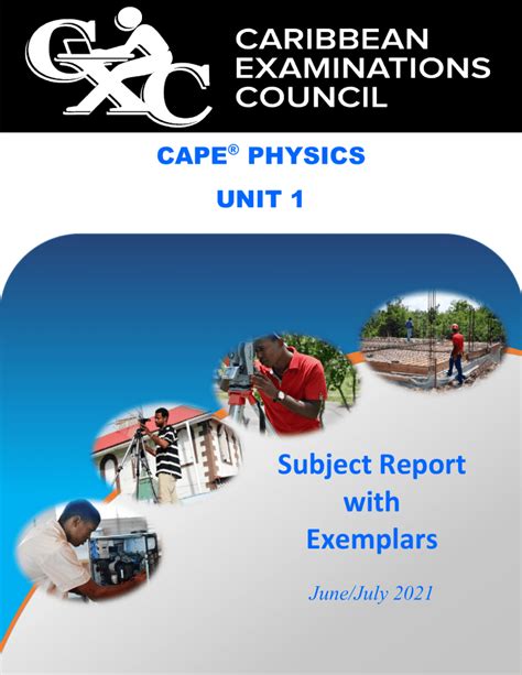 Cape Physics Unit 1 Subject Report Exam Analysis And Exemplars
