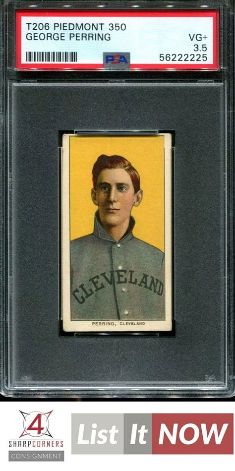 George Perring Prices 1909 T206 Piedmont 350 Baseball Cards