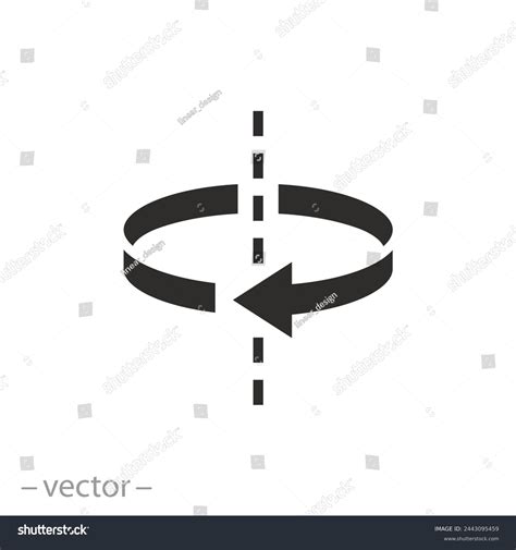 Twist Direction Icon Arrow Spin Around Stock Vector Royalty Free