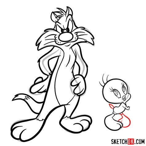 Tweety Bird And Sylvester Drawing With Sylvester Nowhere In Sight