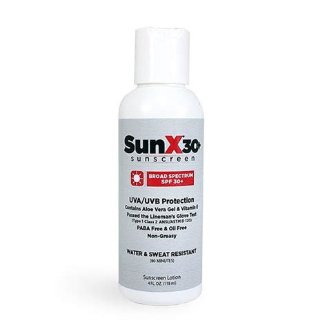 Coretex Sunx Spf30 Sunscreen 4 Oz Bottle Medstat