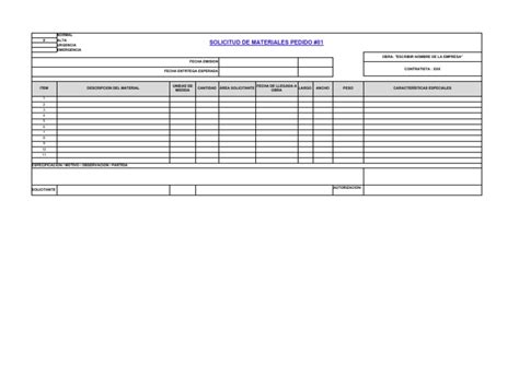 Formato Para Requerimiento Pdf
