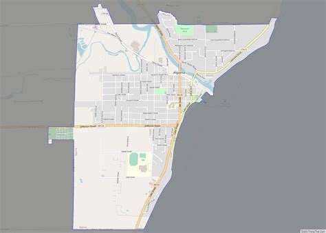 Map Of Algoma City Wisconsin Thong Thai Real