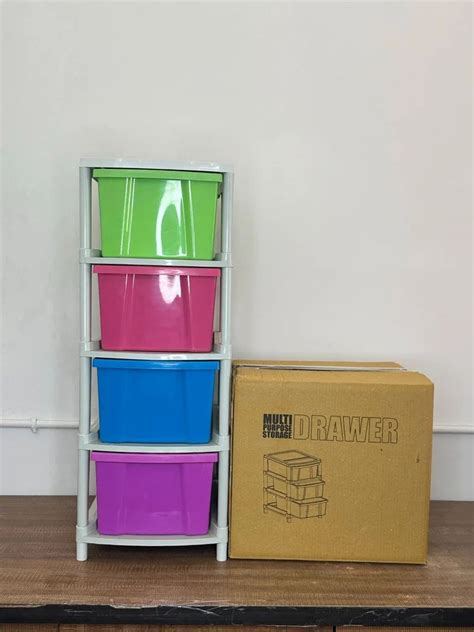 4 Layer Jumbo Plastic Modular Drawer System Free Standing At ₹ 400