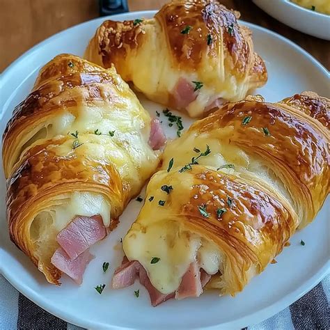 Baked Chicken Ham And Cheese Croissants Grammy Recipes