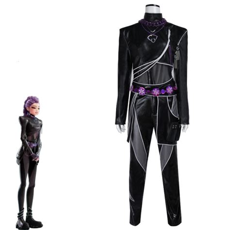 K Pop Demon Hunters Rumi Costume Black Leather Battle Outfit Bodysuit