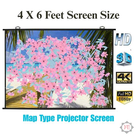 Hi Tech Map Type Projector Screen 6x4 Hi Tech High Gain Fabric At Best Price In Mumbai Hi Tech
