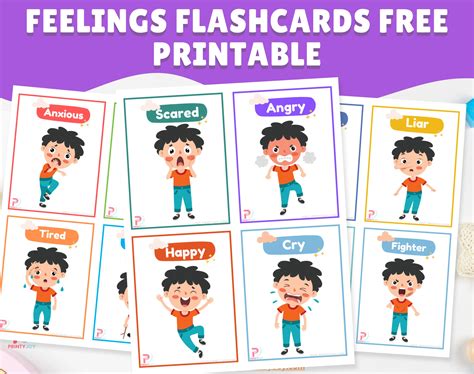 Feelings Flashcards Free Printable