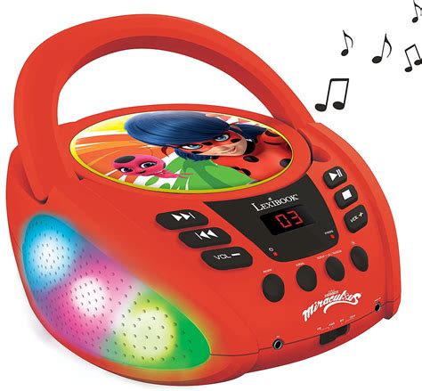 Lexibook Miraculous Ladybug Cat Noir Bluetooth Cd Player Für Kinder