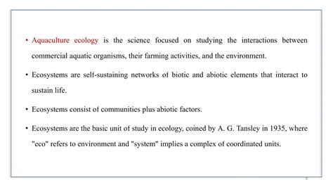 Aquaculture And Ecosystem Relationshippptx