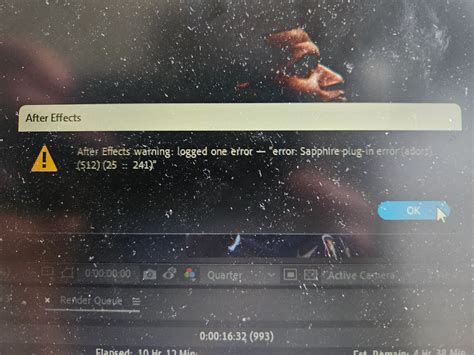After Effects Warning Logged One Error Error Sapphire Plug In